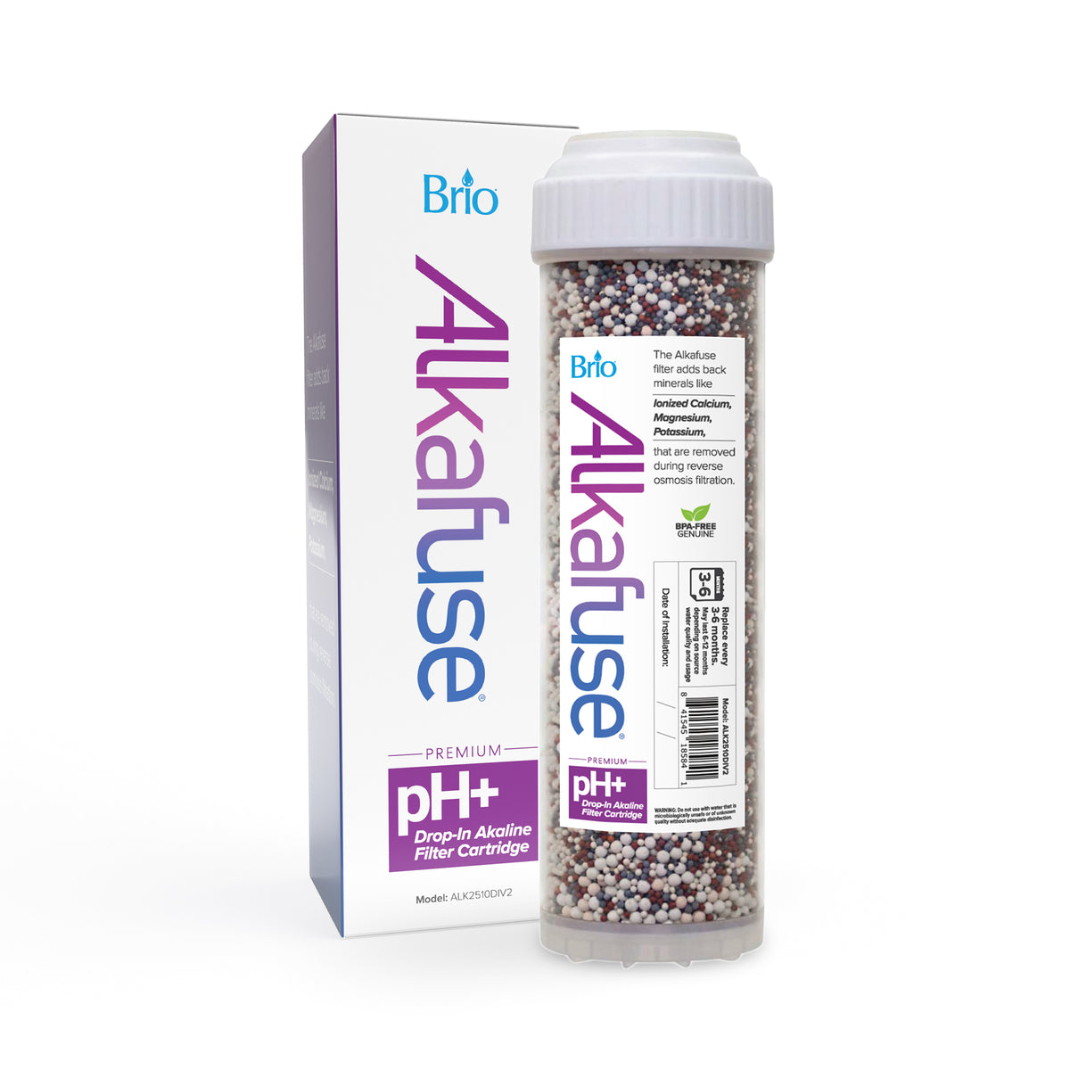 Brio Alkafuse Drop In Alkaline Filter Replacement 20000 Liters