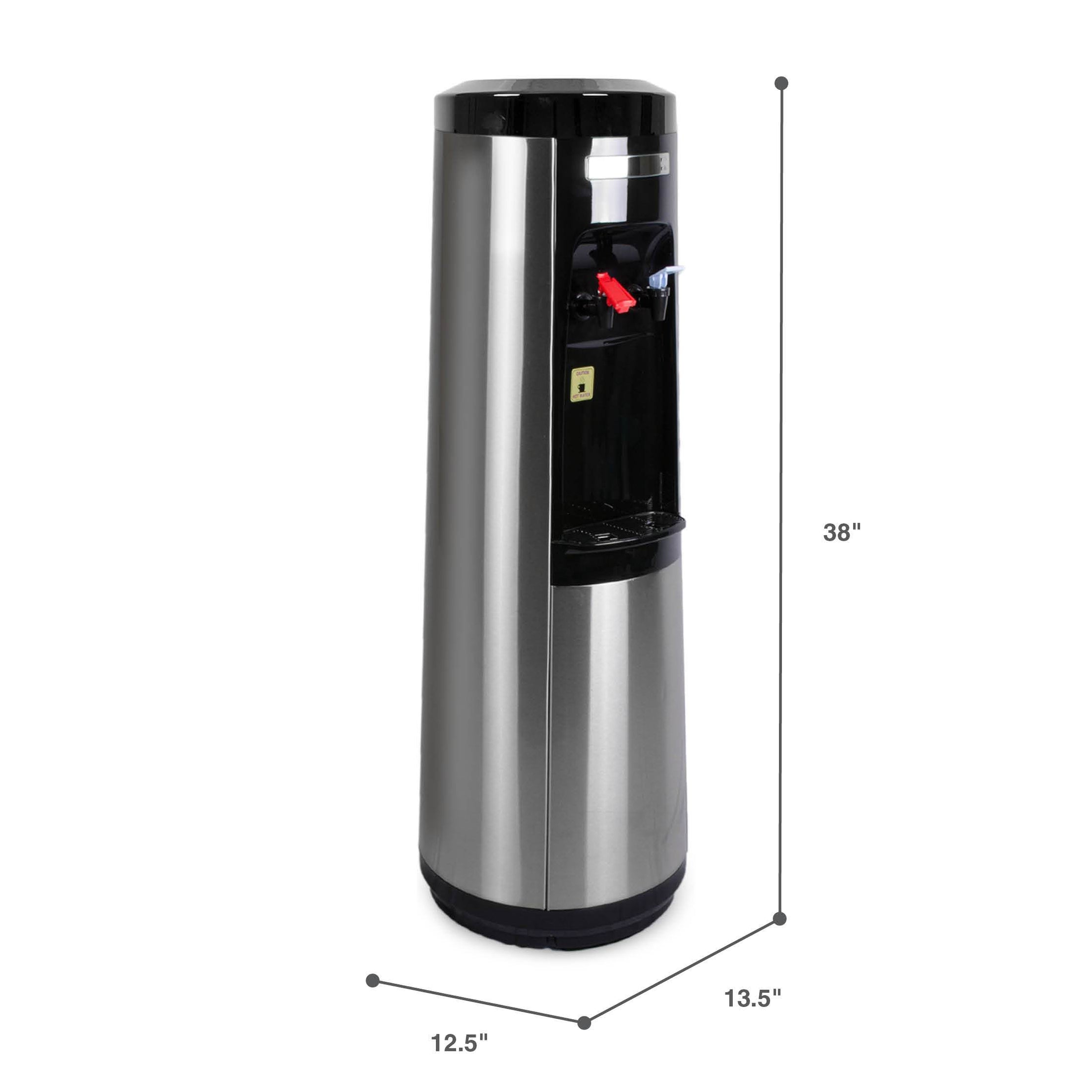 Brio P.O.U Hot and Cold Water Cooler Water Dispenser, Stainless Steel